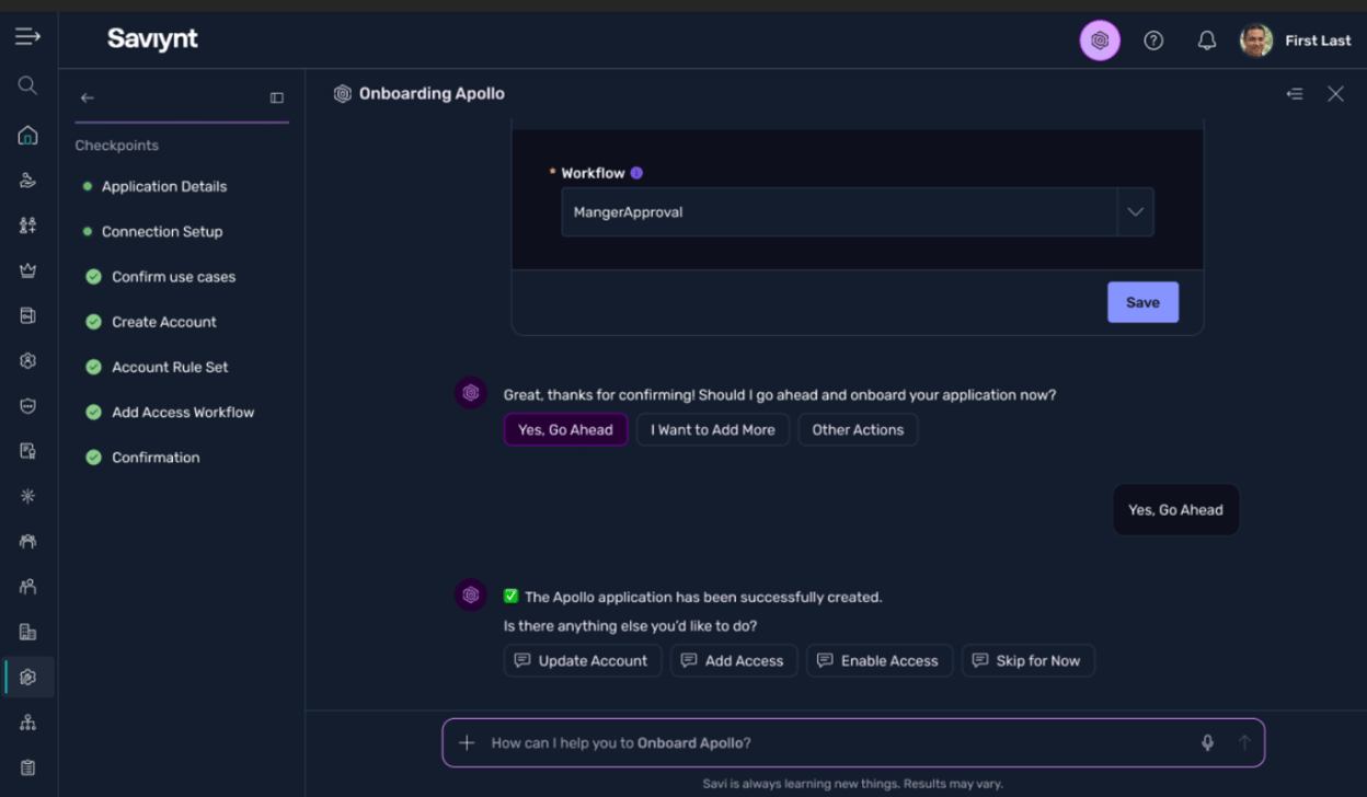 Agentic AI Onboarding of Disconnected Applications | Saviynt